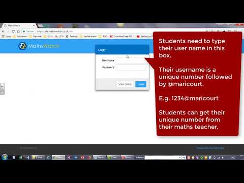 Student login to maths watch