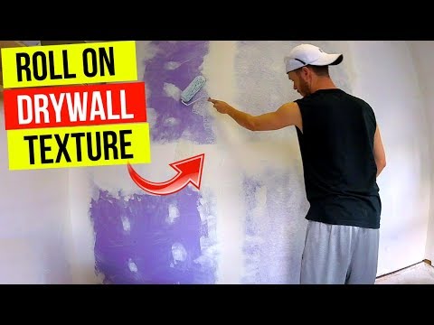 How To Easily Roll On Drywall Texture & Knockdown Finish! -Jonny DIY