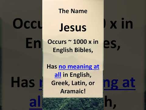 Jesus means nothing in Greek!