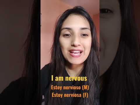 ¿Cómo se dice "I am nervous" en español? #spanishlesson #languagewithdeepi #spanishforbeginners