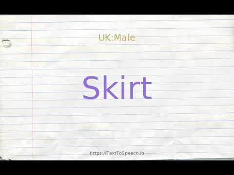 How to pronounce skirt