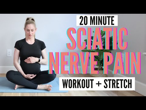 15 Minute Prenatal Workout + Stretch for Sciatic Nerve Pain - pregnancy, sciatic nerve pain