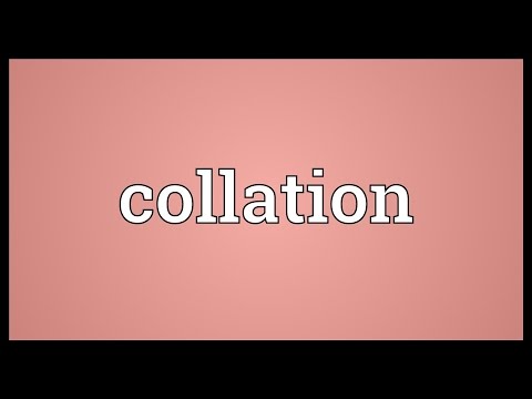 Collation Meaning