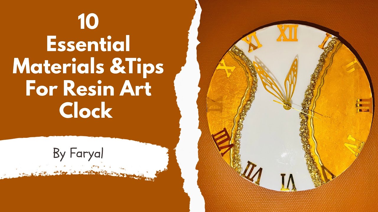 🎨Make DIY Resin Clock At Home💛| DIY Epoxy Resin Clock Tutorial & Materials Needed Full Guide 👍