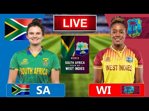 🔴Live: West Indies Women vs South Africa Women | 1st ODI | Live Cricket Score & Commentary