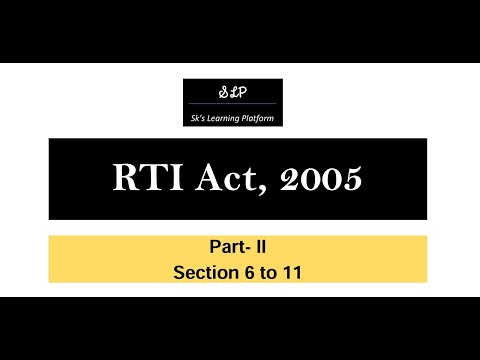 RTI Act - Section 6 to 11