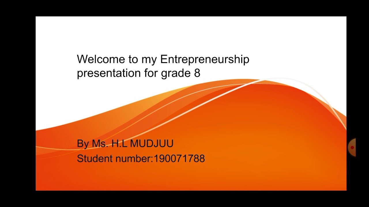 Entrepreneurship grade 8 online lesson