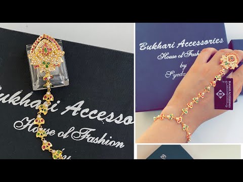 WARQAH ANJA| BUKHARI ACCESSORIES | #jewellery #anja #ringbracelet #goldplated #bukhariaccessories