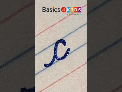 cursive small letter c | small cursive letter c | small letter c in cursive handwriting @Basics4Kids