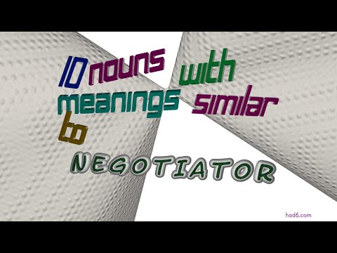 negotiator - 11 nouns which are synonyms of negotiator (sentence examples)