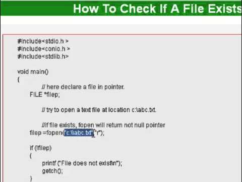 How to check if file exists or not in c