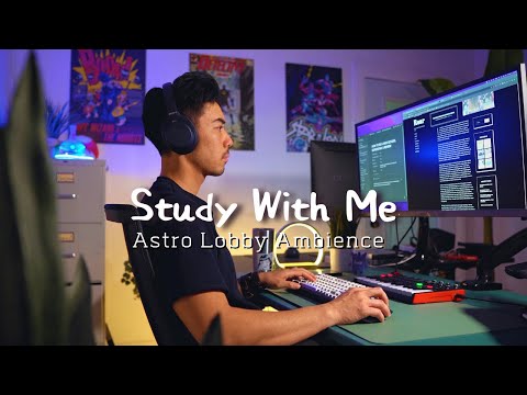 2-HOUR STUDY WITH ME 📚 / Calm Lofi / A Quiet Night in the Lobby 🪐