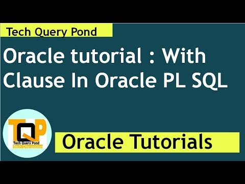 Oracle SQL Tutorial : With Clause In Oracle