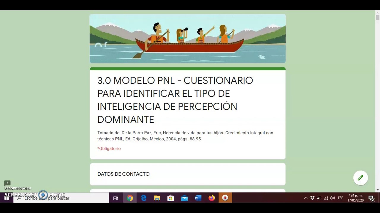 3 Test estilo aprendizaje PNL