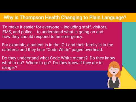 Plain Language Emergency Codes