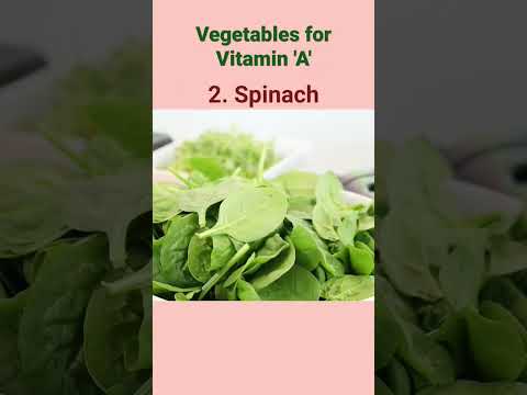 Top 5 vegetables for vitamin A| Vitamin A food| #food #health #shorts #vitamin