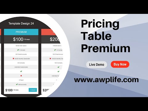 Pricing Table Premium WordPress Plugin by A WP Life