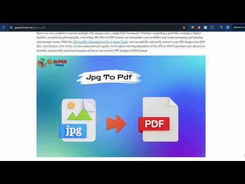 How to convert JPG to PDF β Convert Unlimited images to PDF Free Online