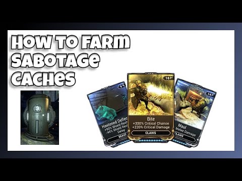 How to farm Sabotage Caches Quick and Easy | Warframe