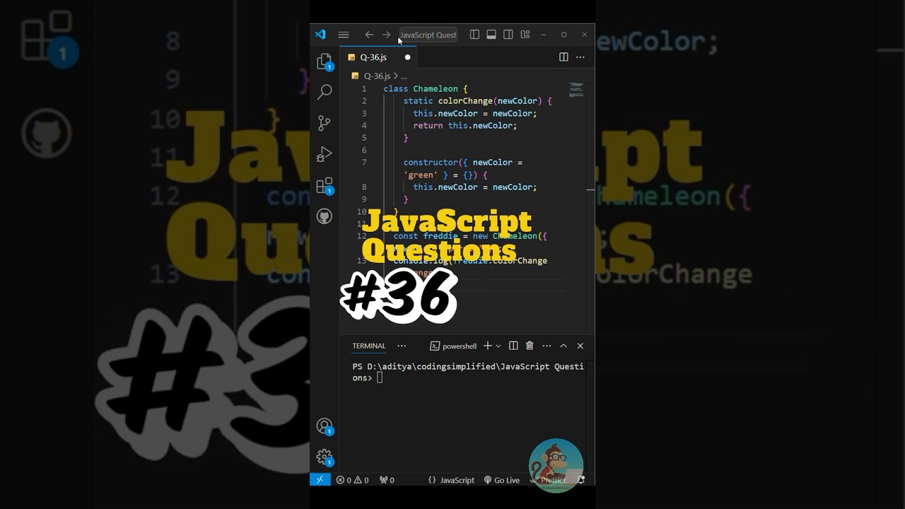 Q36 : JavaScript Questions Series #coding #webdevelopment #codingsimplifiedspace #javascripttutorial