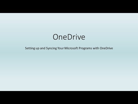 Setting up and Syncing Your Microsoft Programs with OneDrive