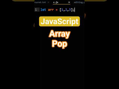 JavaScript Array Pop