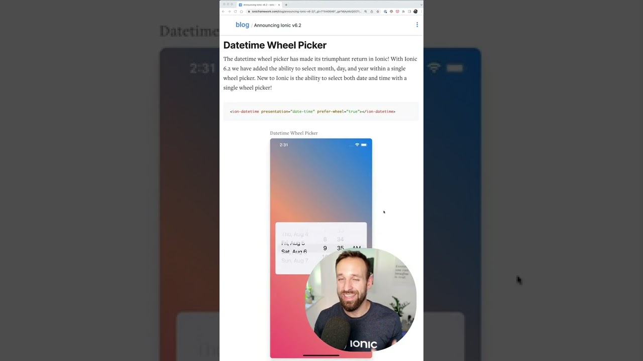 Ionic v6.2 DATETIME Updates 🎉