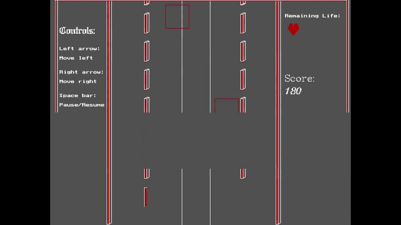 Car Racing game in C Language with Source Code