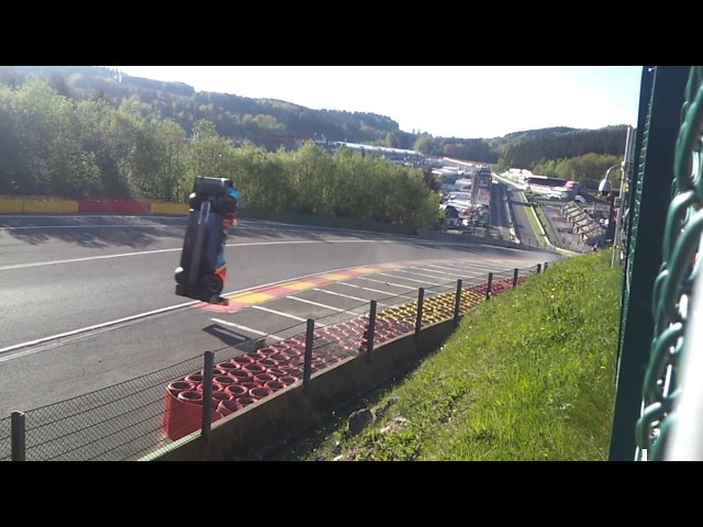 WEC 2018: Fan captures a horrific airborne crash of an LMP1 car at Spa