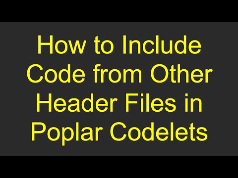 How to Include Code from Other Header Files in Poplar Codelets