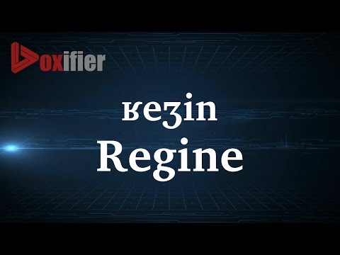 How to Pronunce Regine in French - Voxifier.com