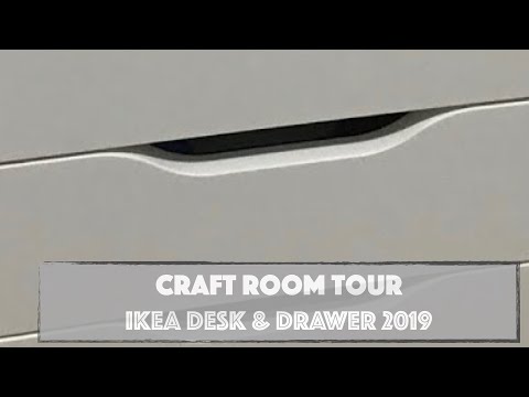 Ikea Craft Room Desk & Drawer Tour 2019 | Craft Storage, Organisation and Supplies within Easy Reach