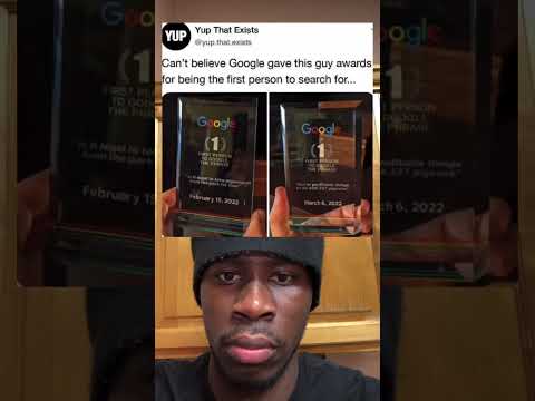 Google gave this guy awards for being the first person to search for...