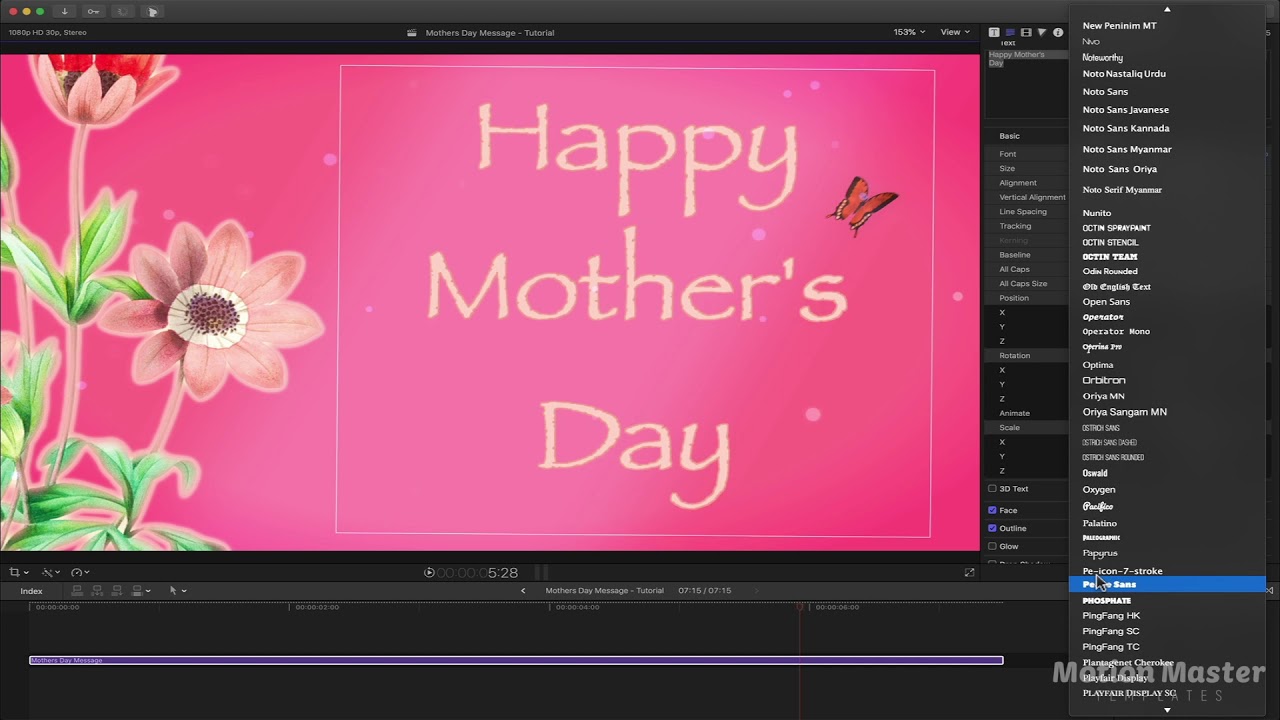 Mothers Day Message - Template for Final Cut Pro