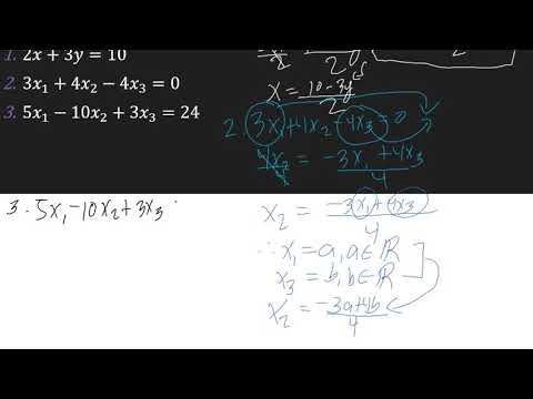 Introduction to Systems of Linear Equations: Definition of a System of Linear Equations