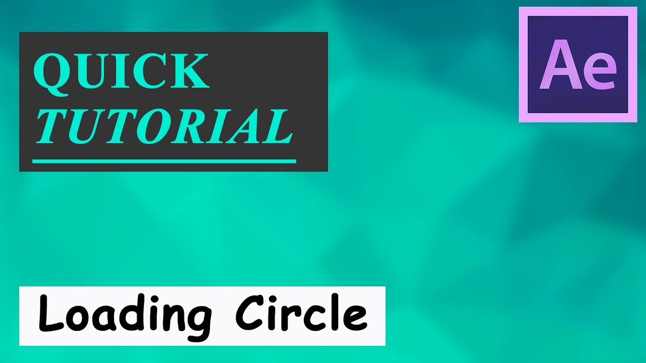 Loading Circle Animation in After Effects - After Effects Tutorial - QUICK TUTORIAL