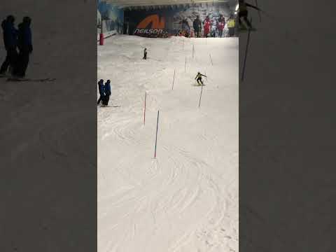 Ski racing podium run