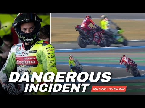 SHOCKING!!! Incident Between Pecco and Morbidelli in Practice MotoGP Thailand ThaiGP #motogp #thaigp