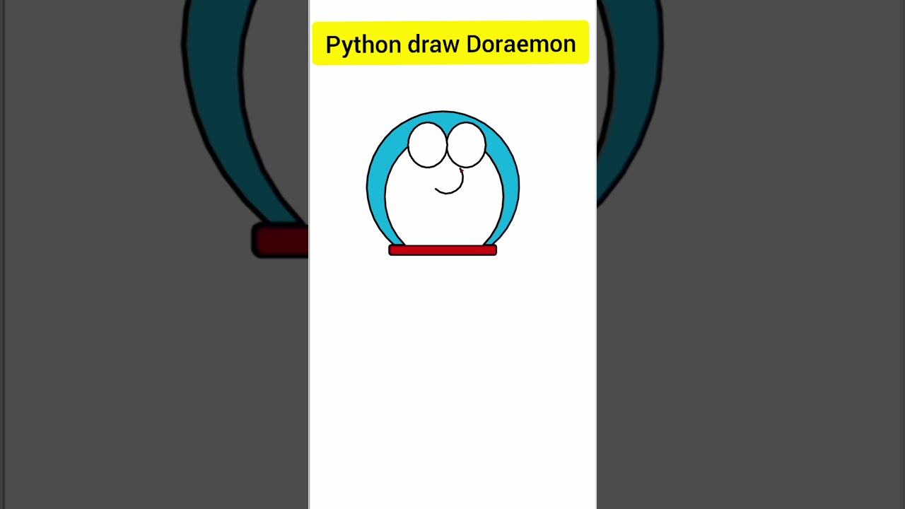 Python turtle draw cartoon character Doraemon #shorts