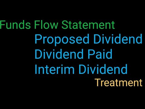 Treatment of Proposed Dividend, Dividend Paid and Interim Dividend in Funds Flow Statement (English)