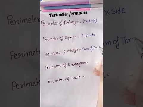 perimeter formulas #Math #Shorts #YouTube