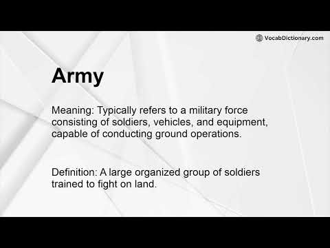 Army Meaning