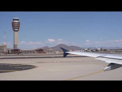 Taking off from Phoenix, Arizona (PHX) airport.