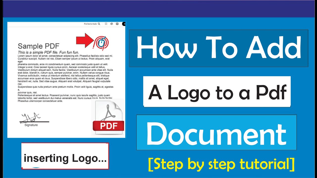 How to Add a Logo to a Pdf Document