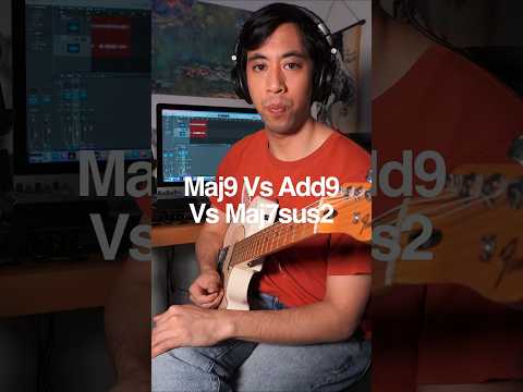 Math Rock Chords: Maj9 Vs Add9 Vs Maj7sus2 #mathrock #midwestemo #guitarchords #educational #guitar