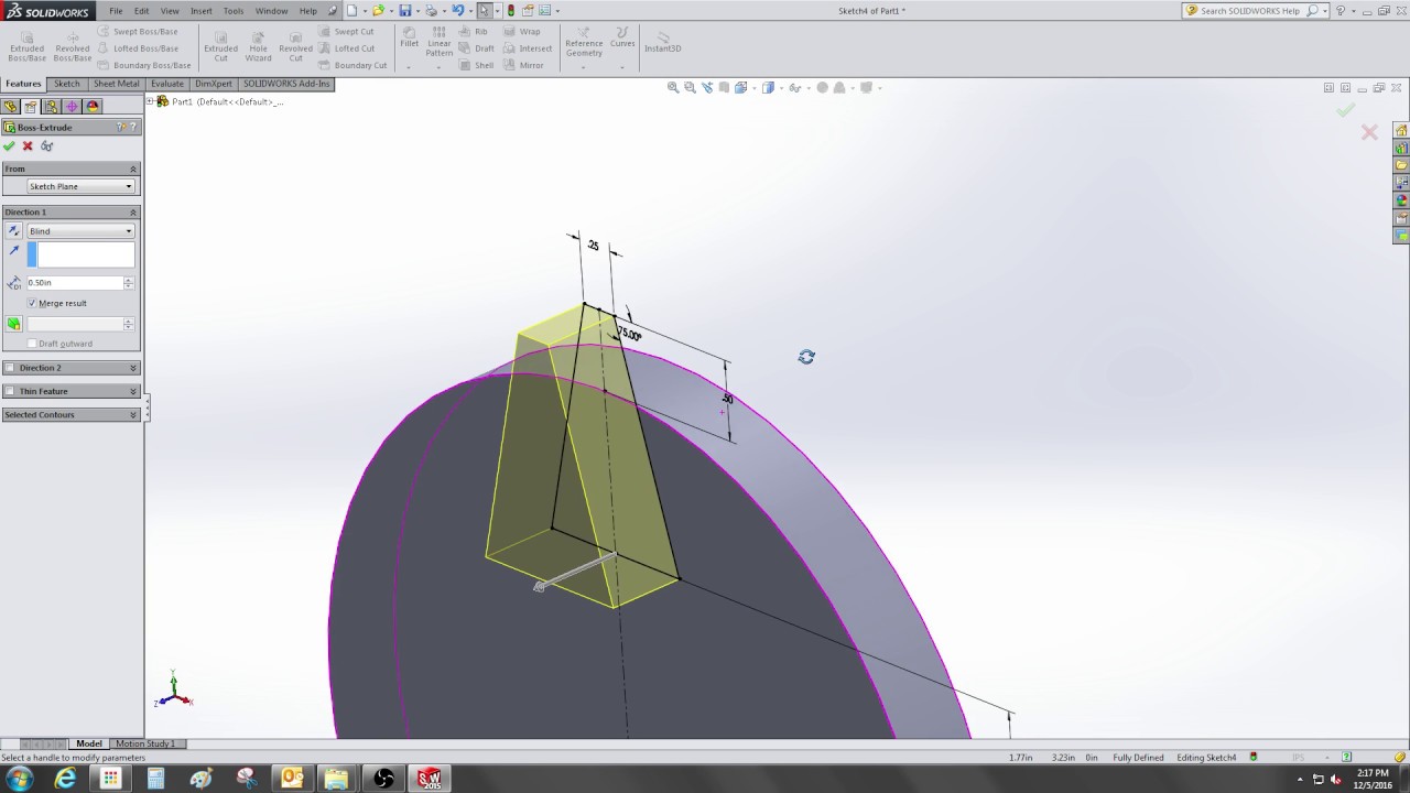 Make a gear (step by step) - solidworks - video124