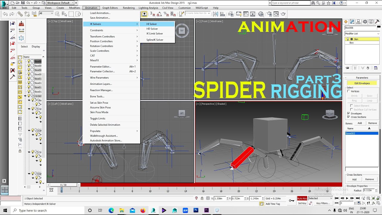 3DSMAX : SPIDER RIGGING PART3