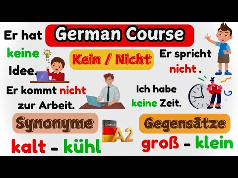 Learn German Easily: Kein, Nicht, gegensätze & Synonyme Explained |A1-B1| #germanforbeginners