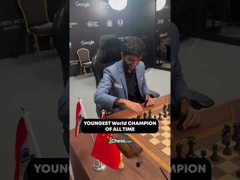 Youngest World Chess Champion: GUKESH DOMMARAJU! #chess #shorts