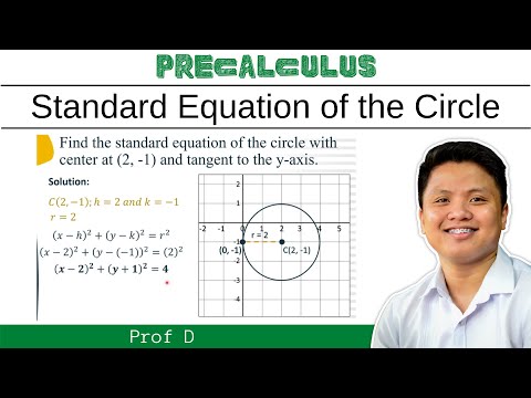 How to find the standard equation of the circle - Circle - Conic ...